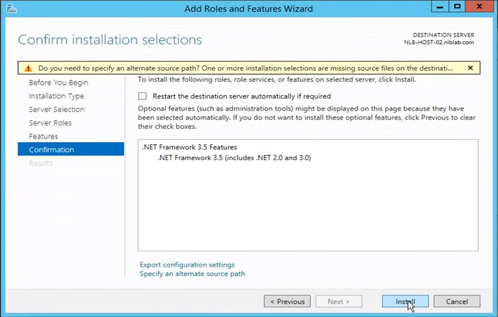 How to install.NET Framework 3.5 when the Features Source files could not be found installation ...