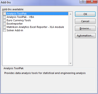 How to manually add Excel Reporter Add-In?